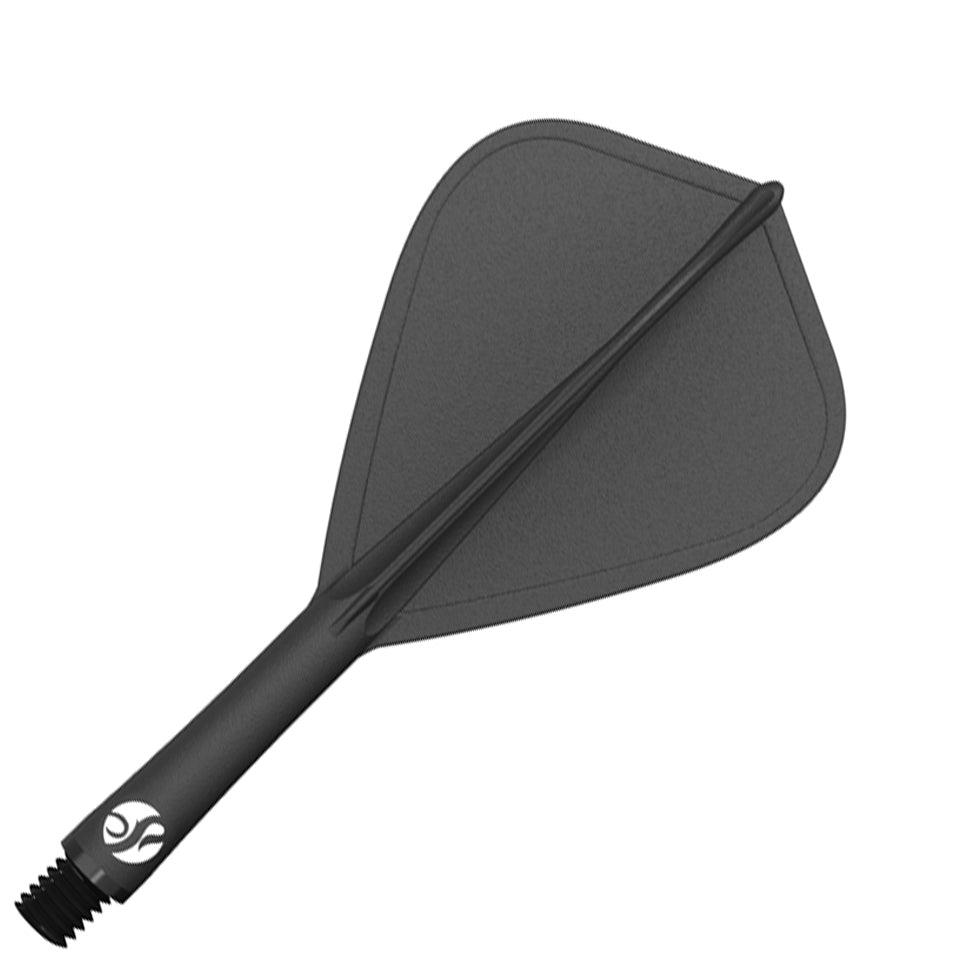 Shot Flight Deck Dart Flight & Shaft System - Kite Short Black