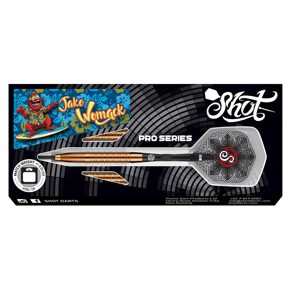 Shot Pro Series Jake Womack Steel Tip Darts - 23gm