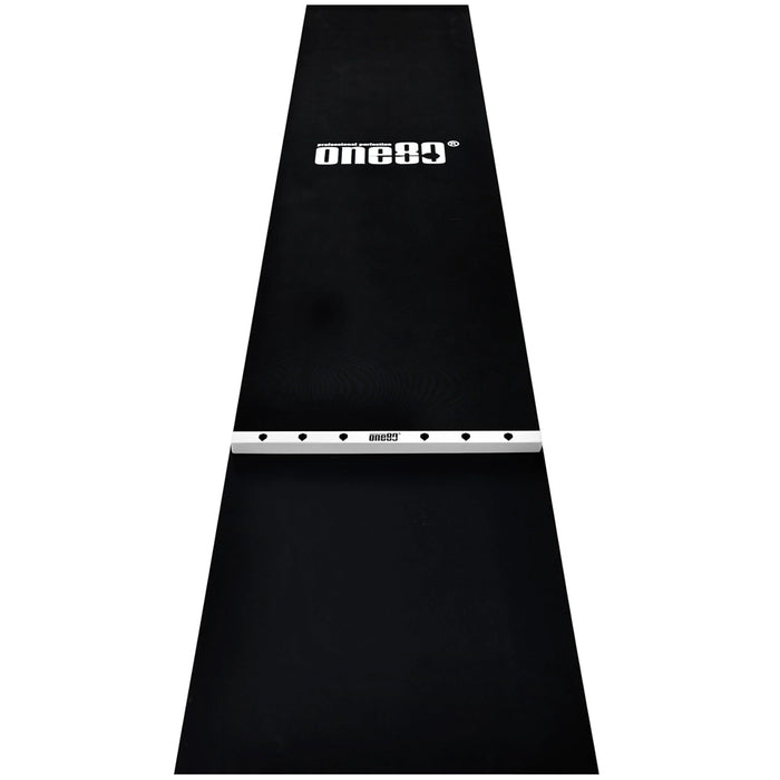 One80 Rubber Dart Mat With Detachable Oche - White