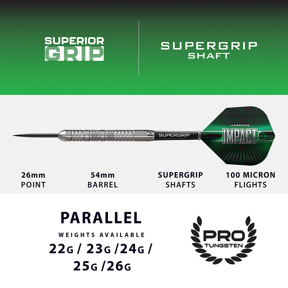 Harrows Luke Woodhouse Series 3 Quick Point Steel Tip Darts - 21gm