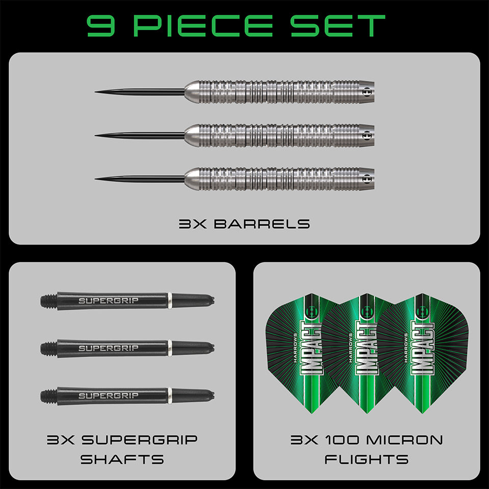 Harrows Luke Woodhouse Series 3 Quick Point Steel Tip Darts - 21gm