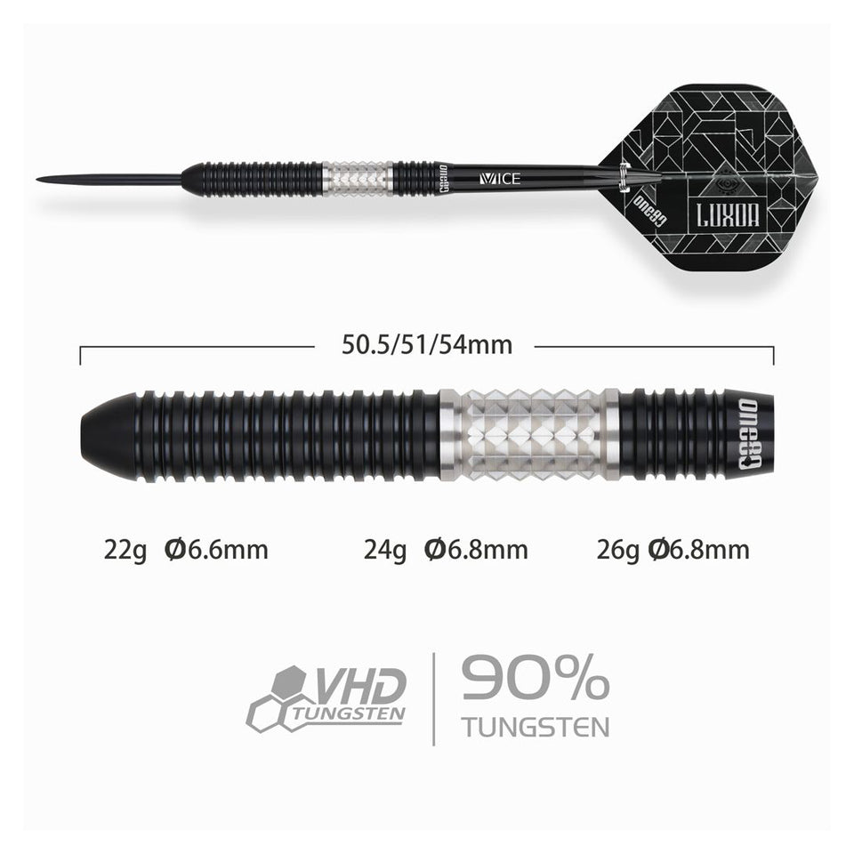 One80 Luxor ll Iota Steel Tip Darts - 24gm