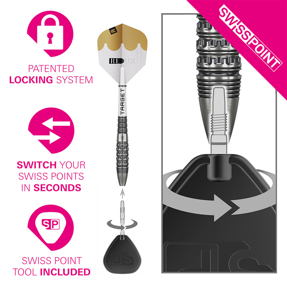 Target Redux 02 Swiss Point Steel Tip Darts - 24gm