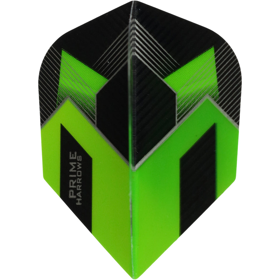 Harrows Prime Dart Flights - Shape Peak Pattern Green
