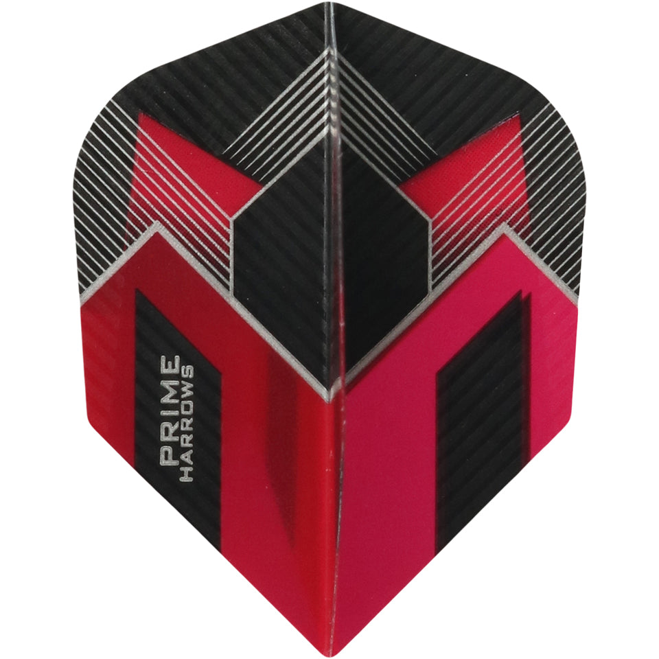 Harrows Prime Dart Flights - Shape Peak Pattern Red