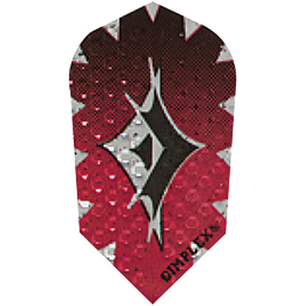 GLD Dimplex Dart Flights - Slim Red & Black Diamond
